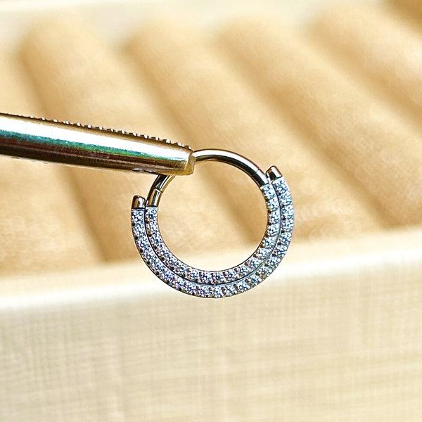 PIERCING ARO BRILLOS DOBLE – piercingsgatoazul
